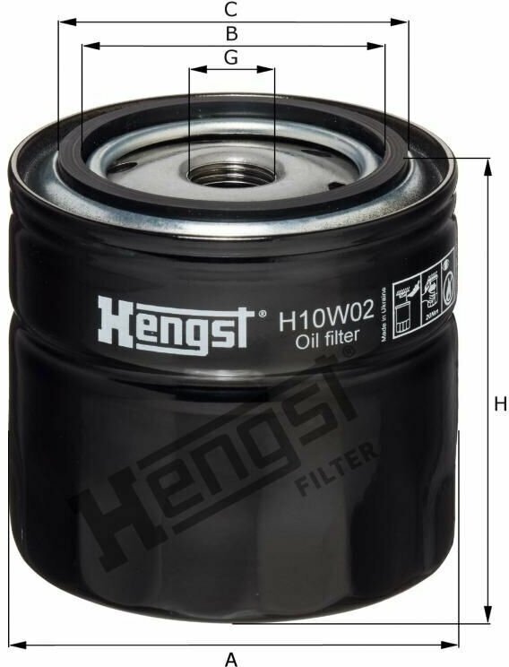 Фильтр масляный Hengst H10W02