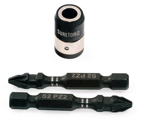Набор торсионных бит для ударного шуруповерта PZ2 с магнитной муфтой, 50 мм, 2 шт