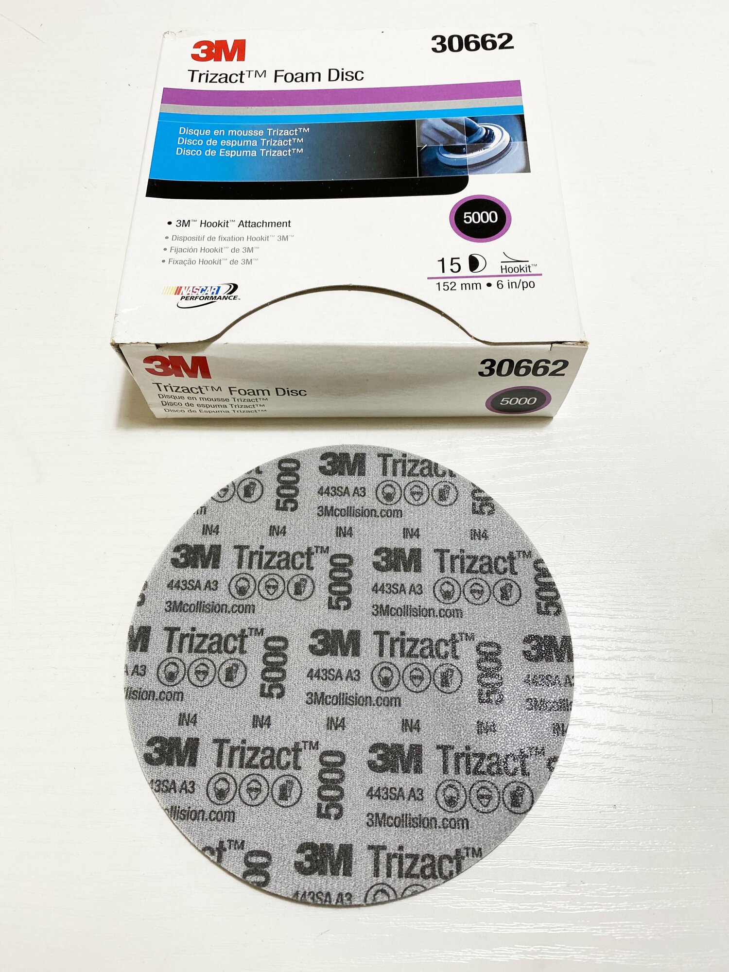 Полировальный круг 3M Trizact P5000, 30662 Nascar Performance, 150мм, 1шт