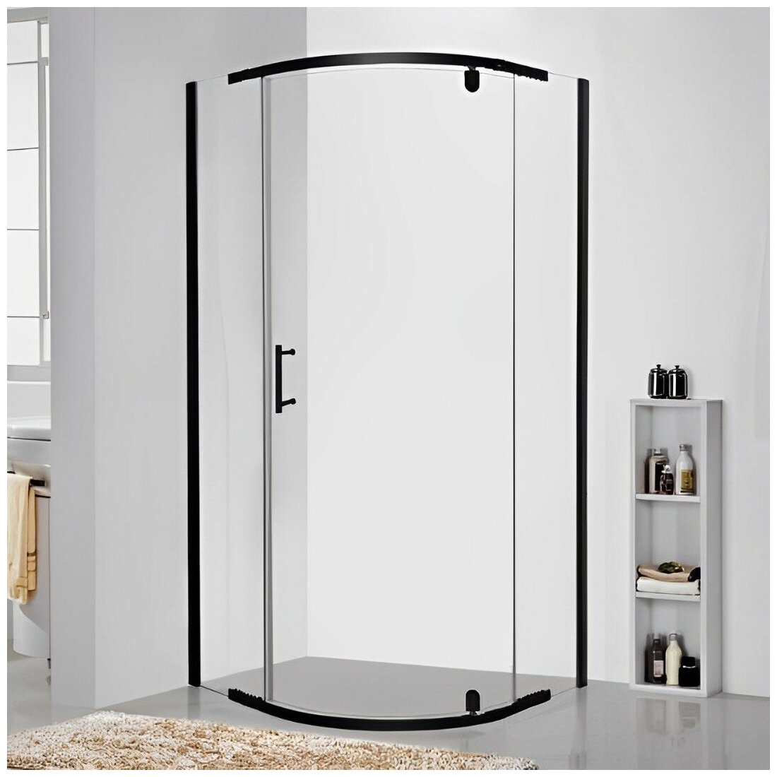 Душевой уголок CeruttiSpa KORRA 90х90 KORRA Z90B стекло прозрачное/профиль черный матовый