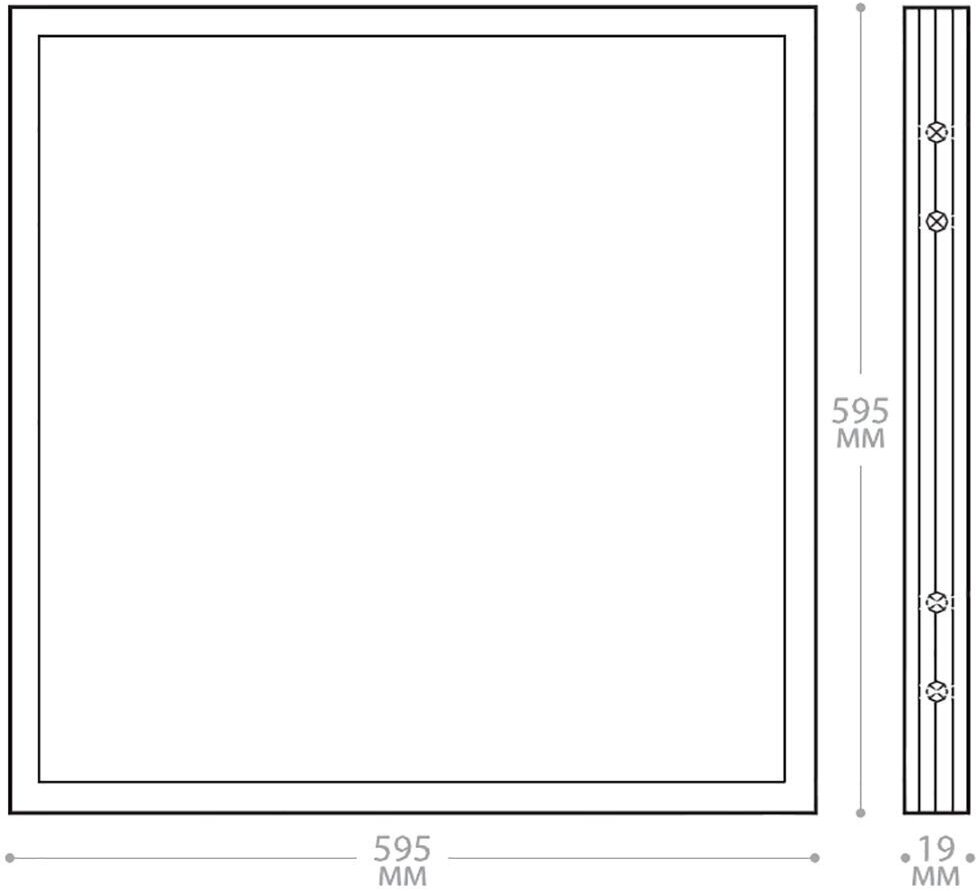 Светодиодный светильник AL2115 встраиваемый 36W 4000K белый со встроенным ЭПРА, FERON 21078 (1 шт.)