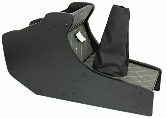 Консоль декор. для а/м Газель 3302 н/об. (серый) экокожа стеганая, серый ромб