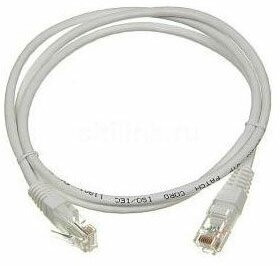 Патч-корд Lanmaster TWT-45-45-1.0-WH UTP RJ-45 вил.-вилка RJ-45 кат.5E 1м белый ПВХ (уп:1шт)