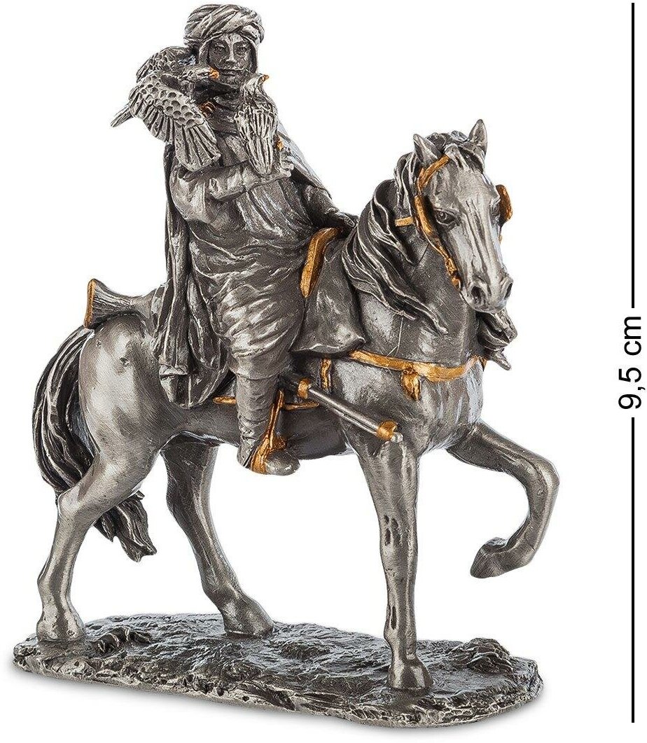 Статуэтка настольная Охотник воин с соколом A2038412 Veronese, Олово