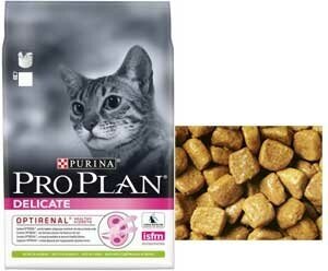 Сухой корм Pro Plan для кошек с чувствительным пищеварением ягненок delicate 3кг