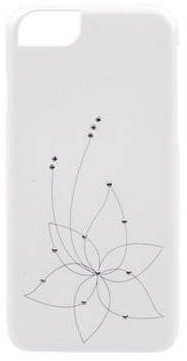 Чехол накладка со стразами iCover для iPhone 6/6S Swarovski New Design SW13 White (IP6/4.7-SW13-WT) цветок на белом фоне
