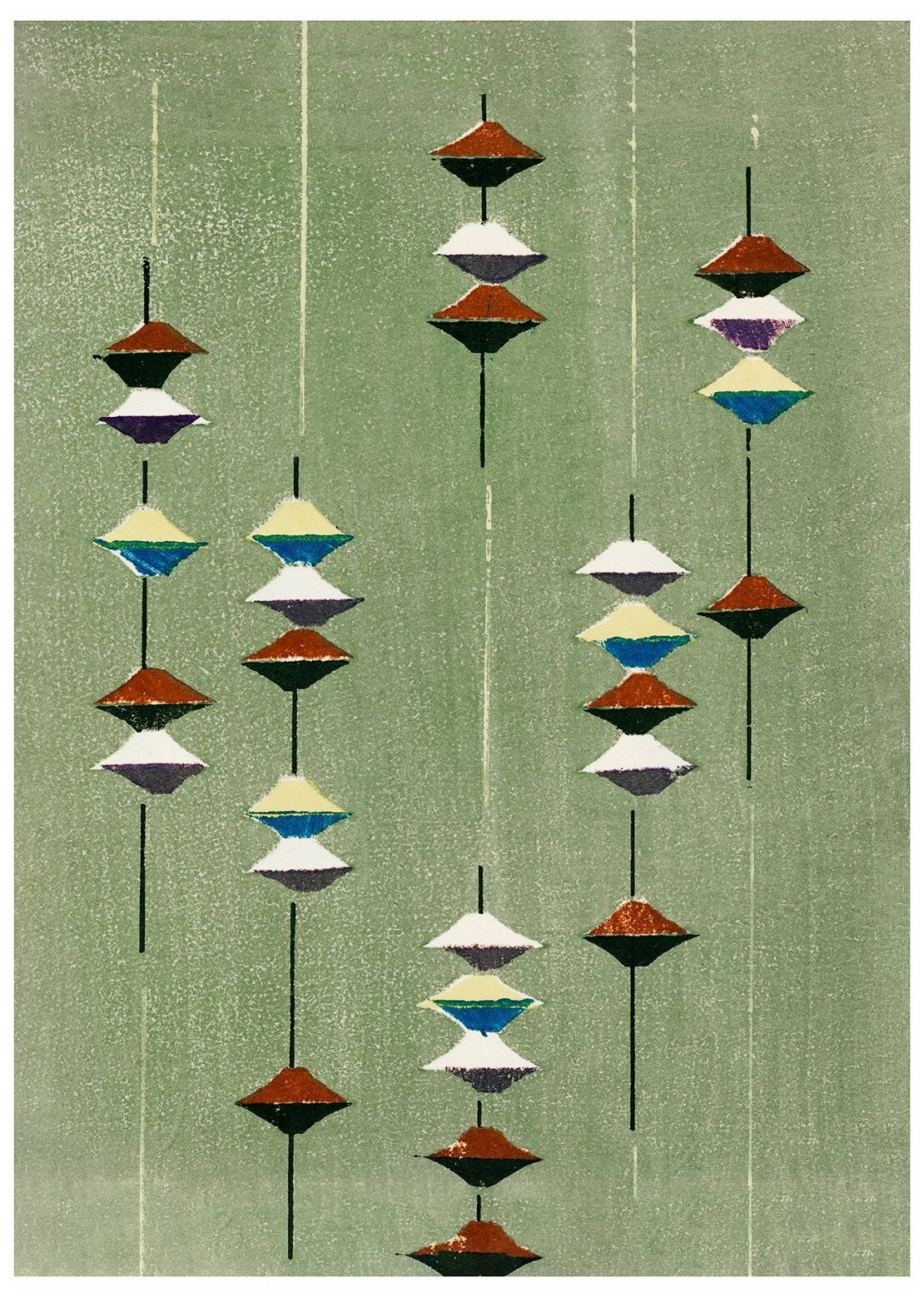 Постер / Плакат / Картина Паттерн японского текстиля 50х70 см в подарочном тубусе