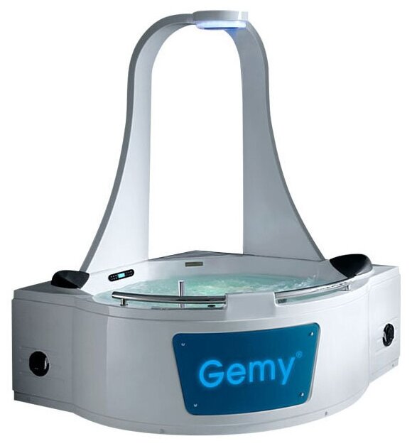Акриловая ванна (170х170) Gemy G9070 K с гидромассажем, универсальная