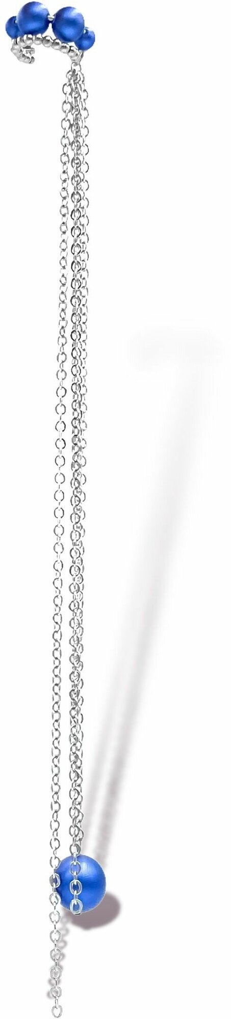 Серьги каффы, жемчуг Swarovski синтетический