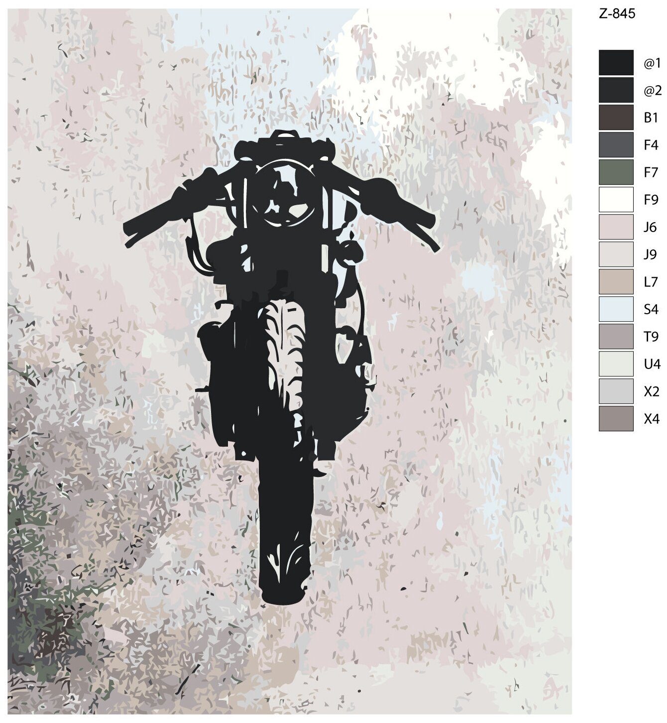 Картина по номерам Z845 "Мотоцикл" 40х50