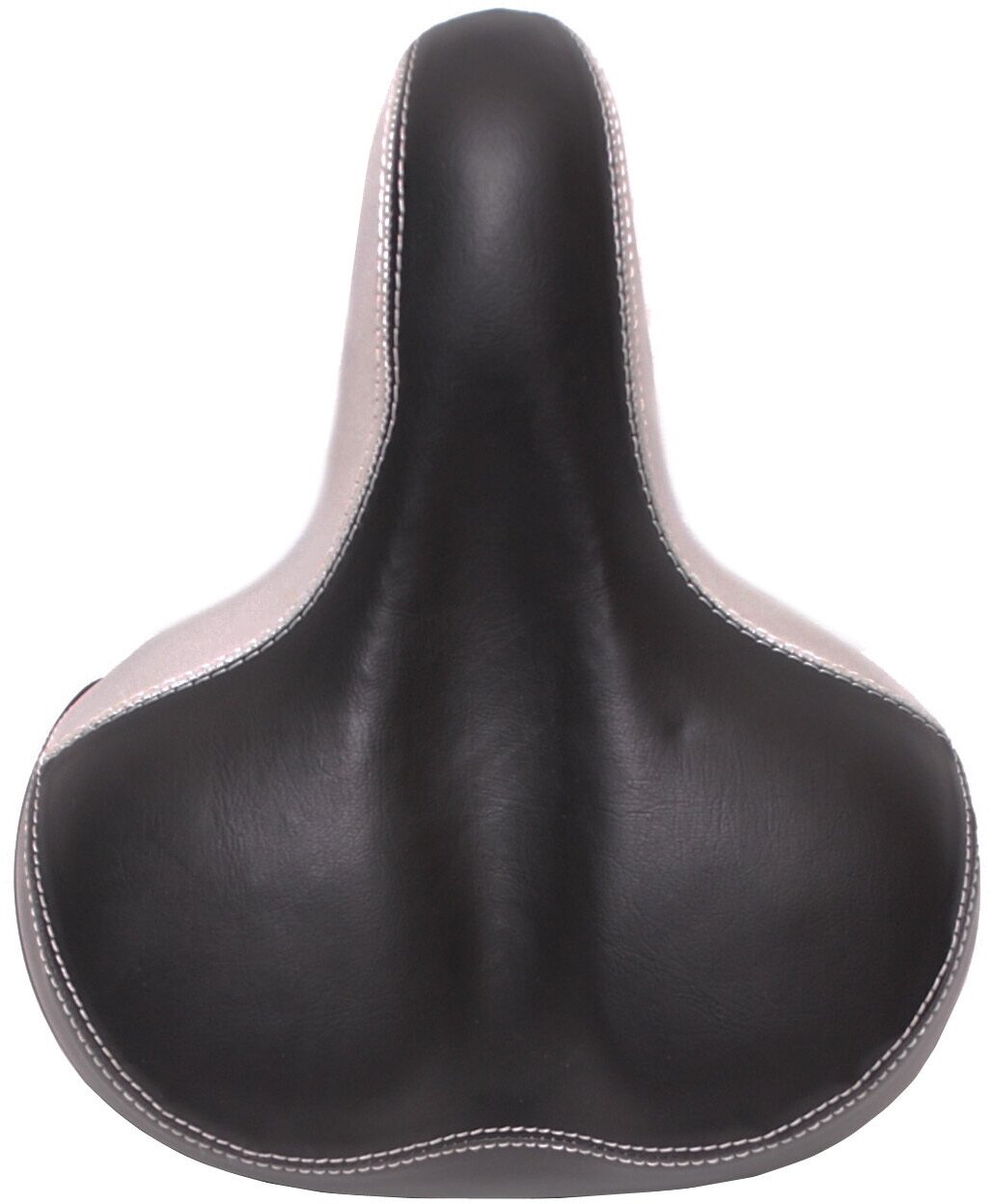 Седло велосипедное HORST комфорт 243х205мм эластомерное, пружинное, черно-серое