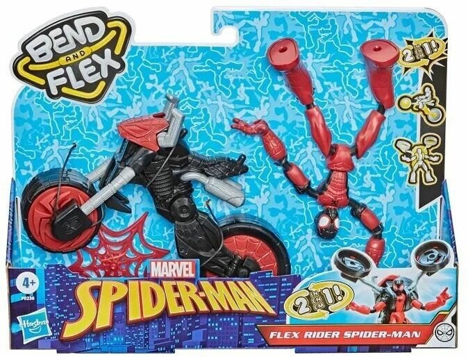 Игрушка Hasbro Spider-man Бенди Человек Паук на мотоцикле