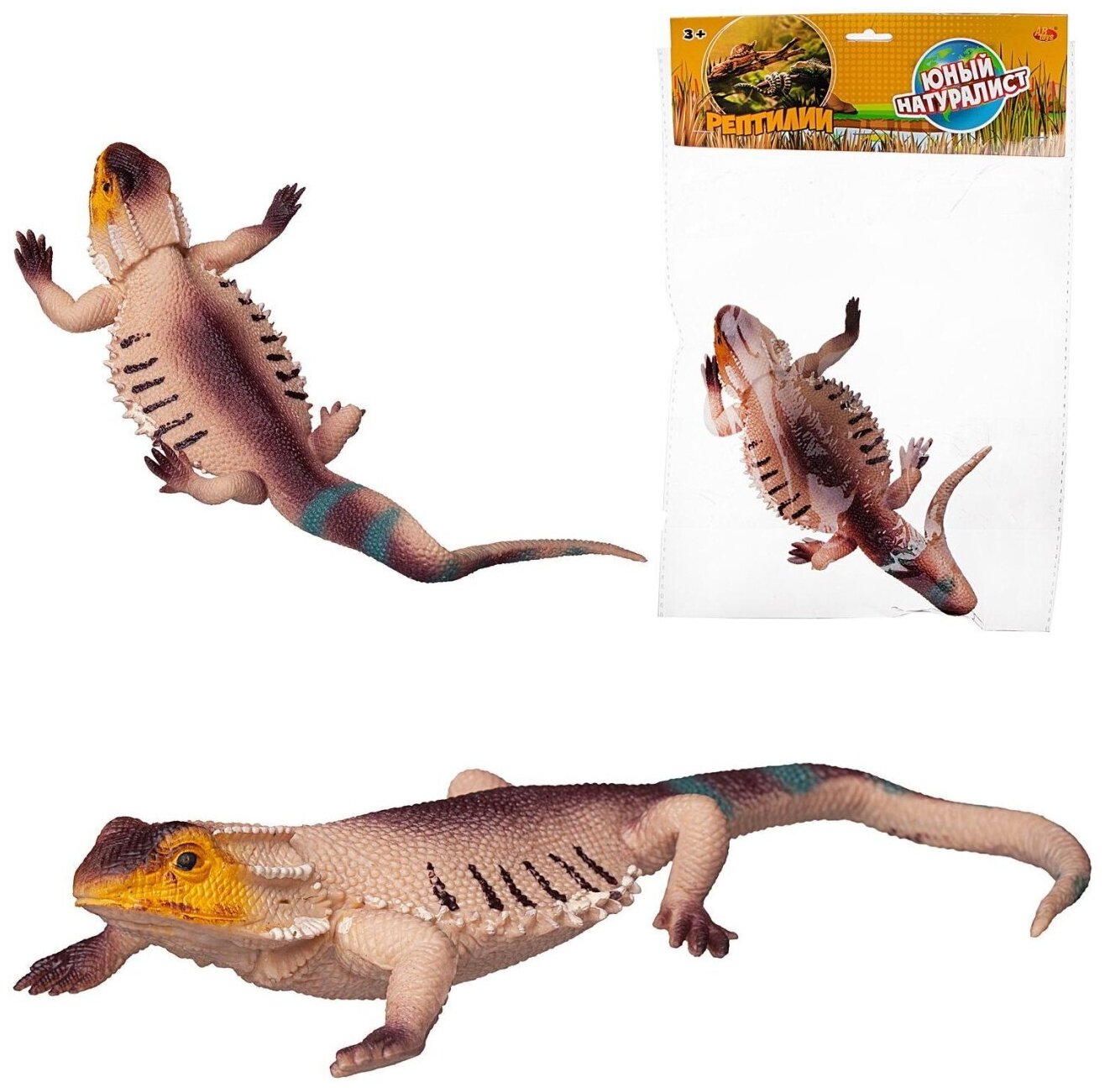 Фигурка Abtoys Ящерица (песочно-коричневая резина термопласт. PT-01726