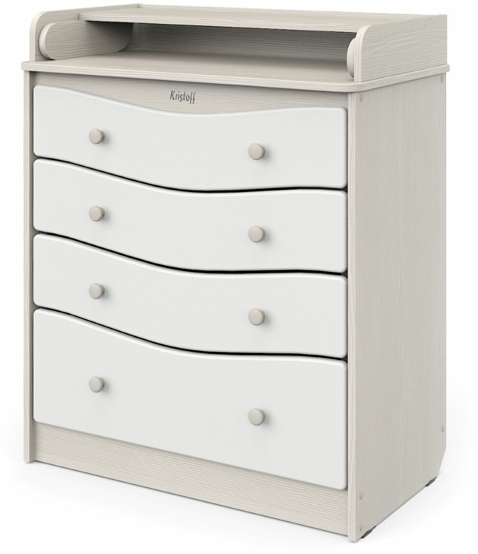 Комод пеленальный Атон Мебель Сириус Kristoff 804 бодега светлый-белый