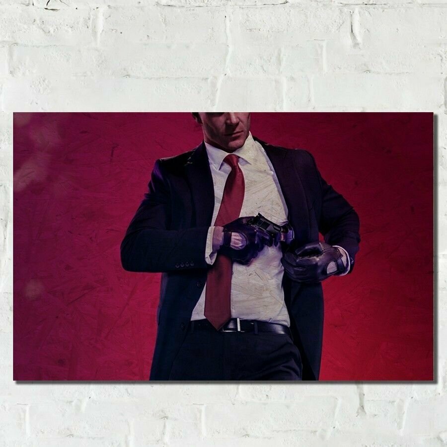 Картина интерьерная на рельефной доске, рисунок ОСП игра Hitman 2 - 11714