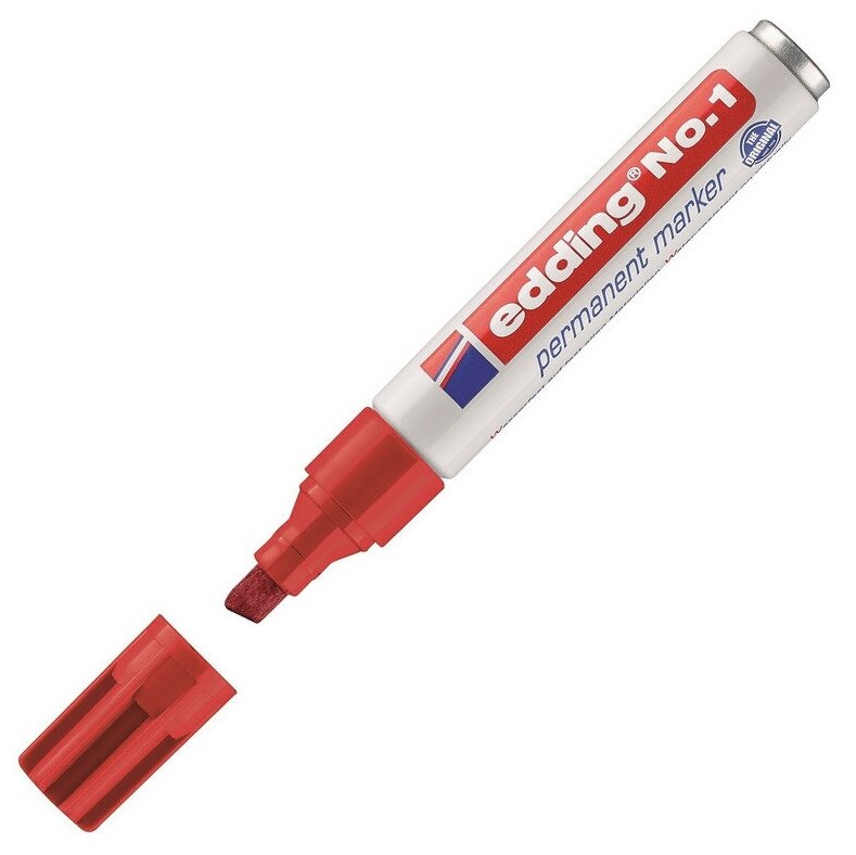 Маркер перманентный Edding E-1/2 красный (толщина линии 1-5 мм) 1153887