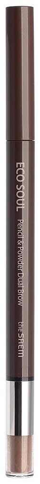 Карандаш-пудра для бровей The SAEM Eco Soul Pencil & Powder Dual Brow №04 Medium Brown (0,5 гр*0,3 гр)