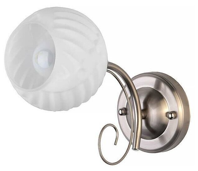 Бра Toplight Dana TL3560B-01SN, цвет Белый/Никель, материал Металл/Стекло