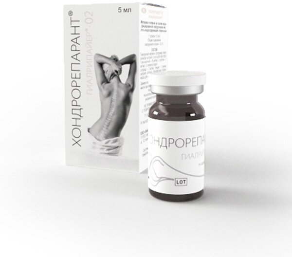 Гиалрипайер-02 Хондрорепарант Гель Гиалуроновый Д/Инъек. фл.5Мл №1 С Иглой