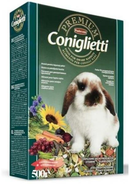 Padovan Корм для кроликов и молодняка (PREMIUM Coniglietti), 500г 0.5 кг