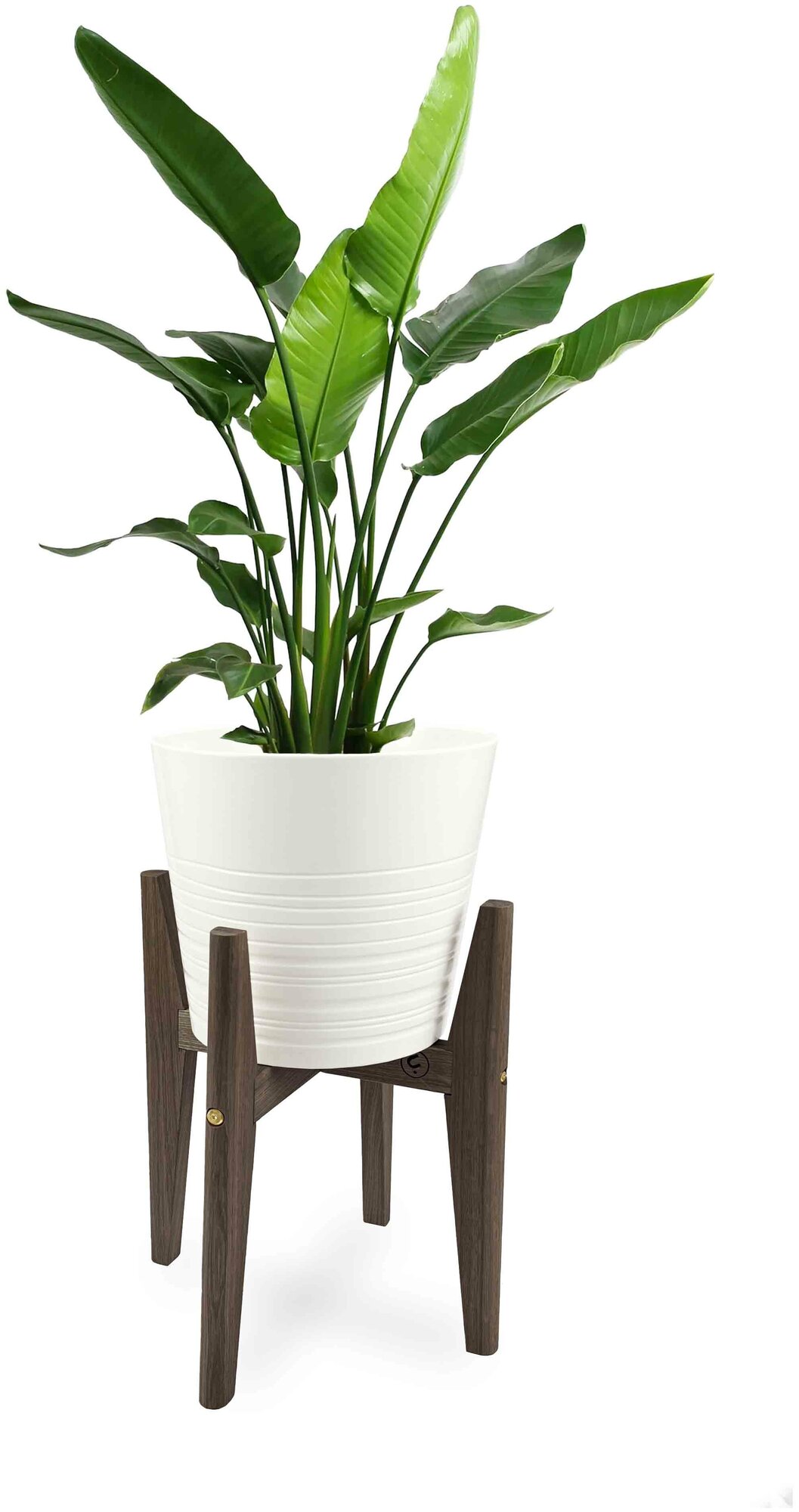 Подставка для цветов деревянная напольная Flora Urban Карл, цв: Венге Ø: 25 см h: 40 см (S)