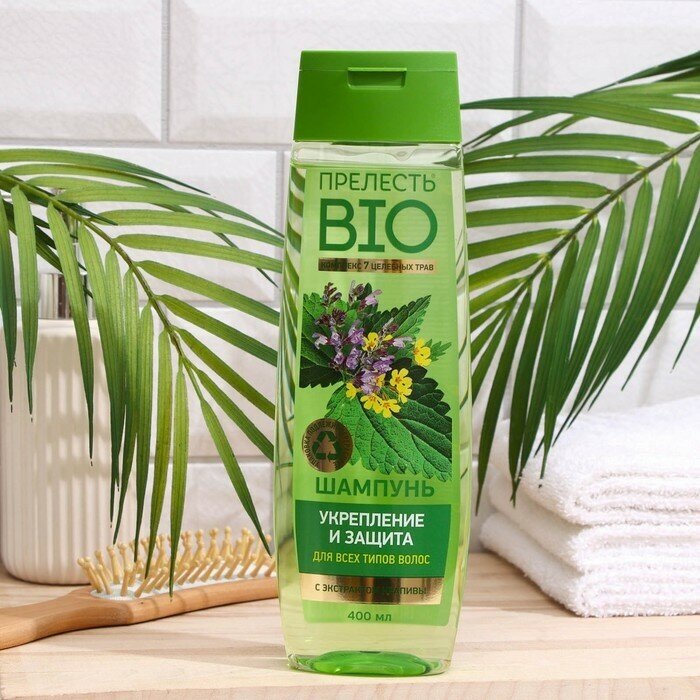 Шампунь для волос прелесть БИО 400мл Укрепление и защита для всех типов волос