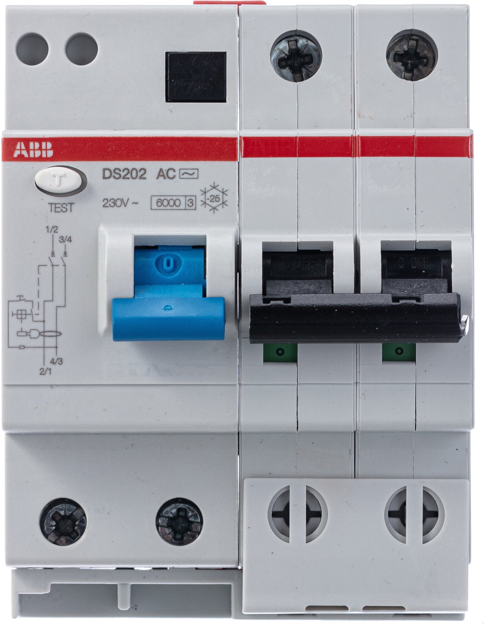 DS202 AC-C25/0,03 Автомат дифференциального тока 4 модуля 2CSR252001R1254