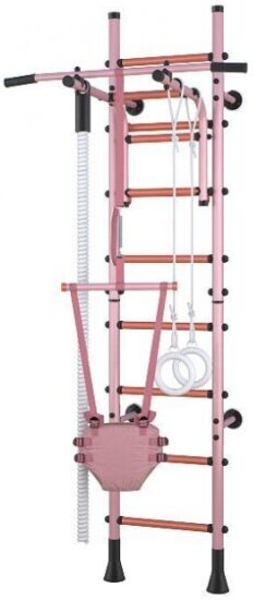 Детский спортивный комплекс Polini Sport Turbo, пристенный, розовый