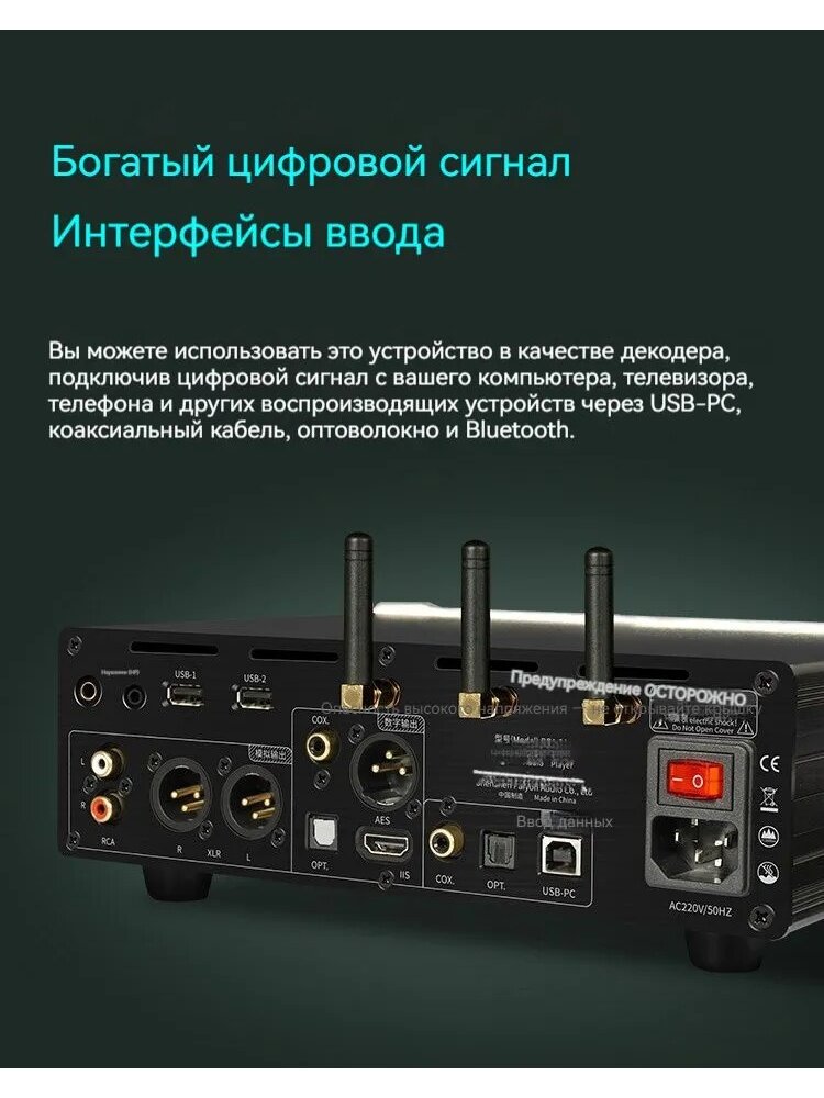 PAIYON DPA-20H универсальное устройство для потокового вещания, декодирования и усиления звука, Hi-Fi-плеер