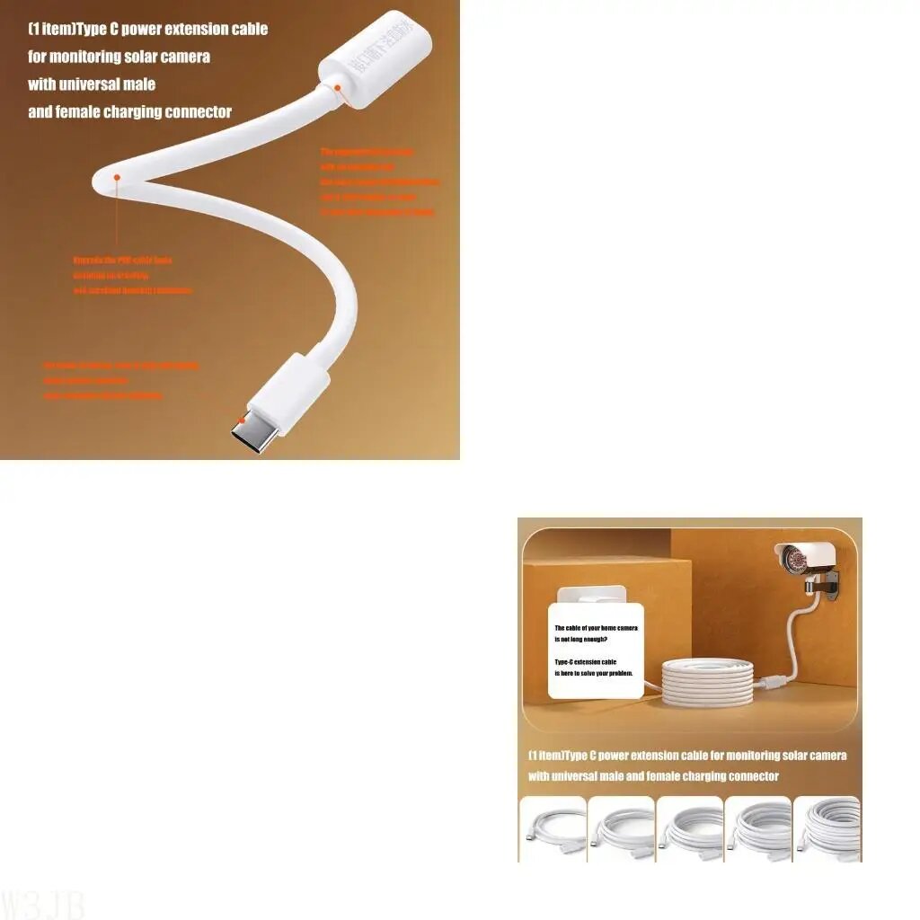Белый USB Type C кабель 3м — фото 1