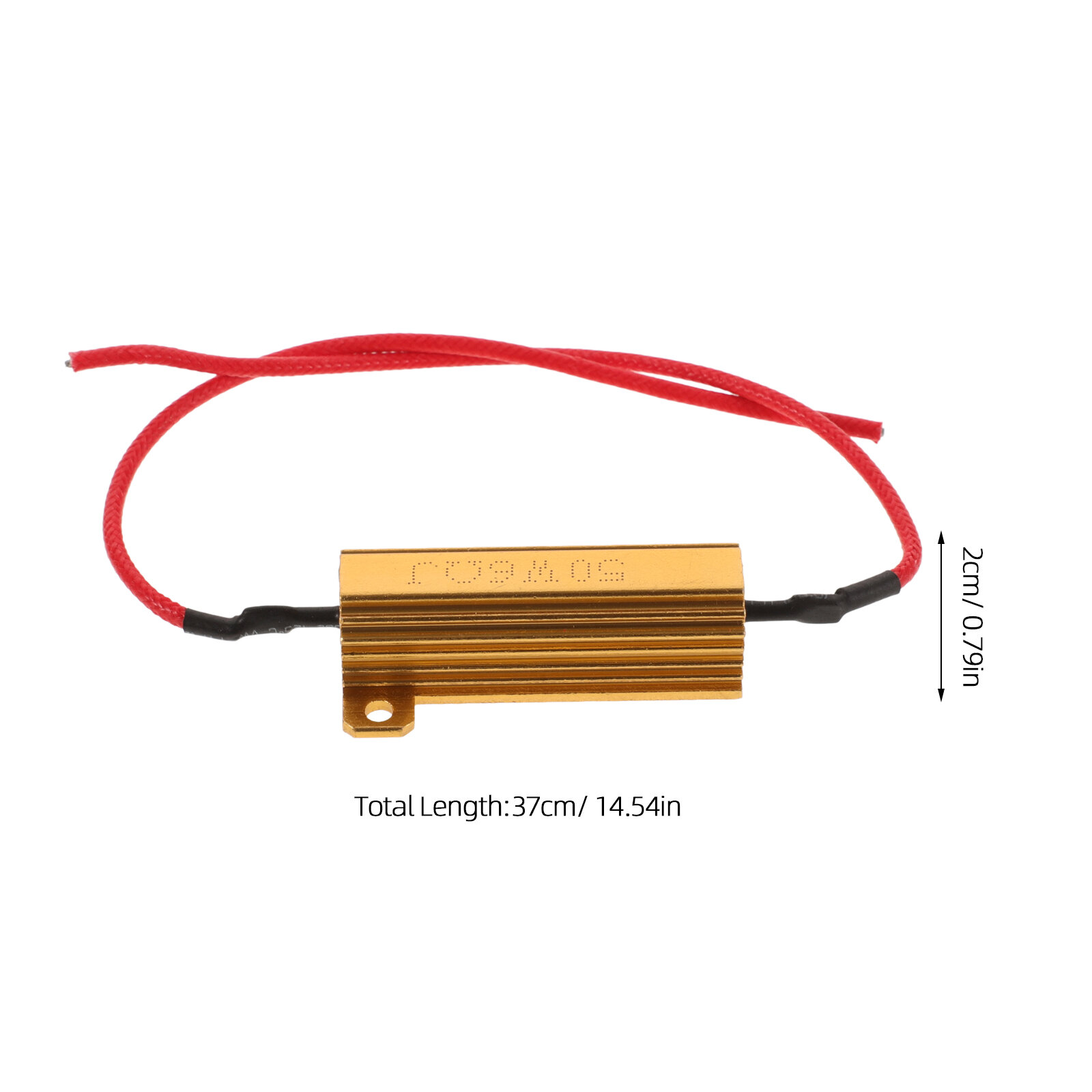 Резистор Нагрузки Для Светодиодных Signals С Алюминиевым Корпусом 37.00X2.00X1.50Cm