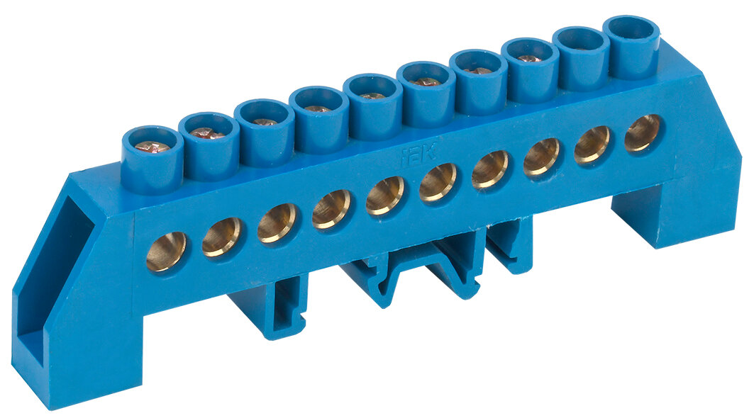 Шина N ноль IEK комбинированный, DIN-изолятор типа Стойка