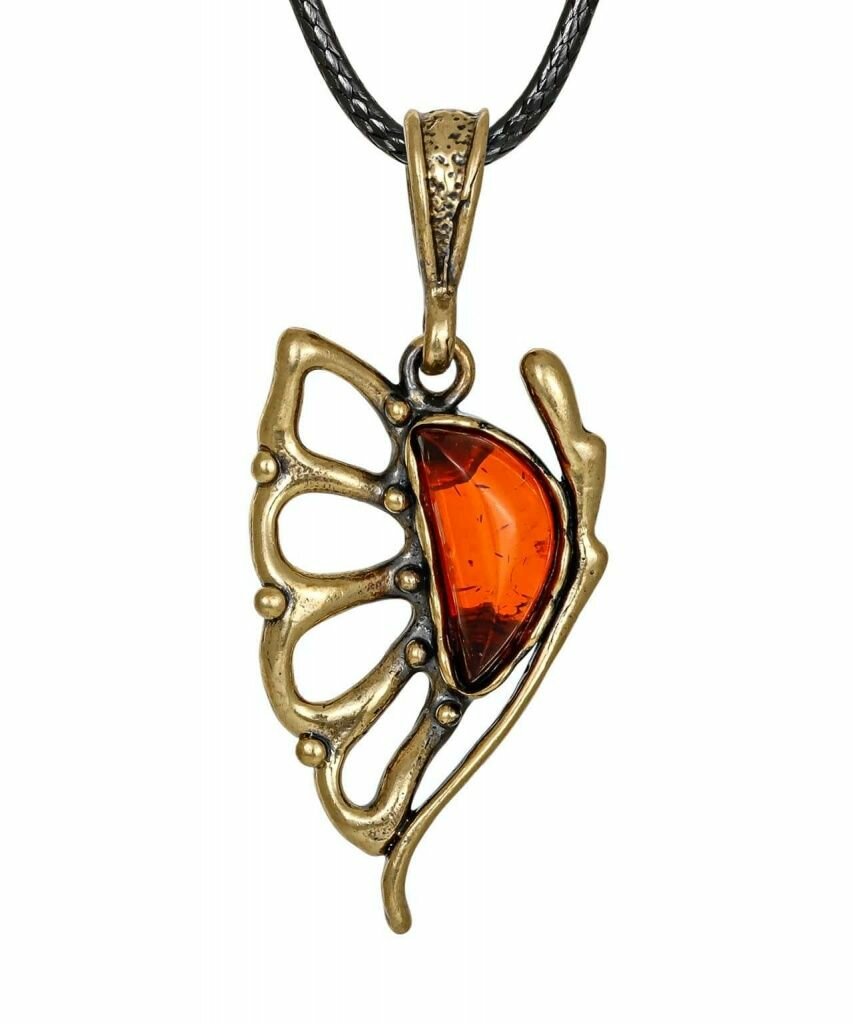 Подвеска, янтарь прессованный