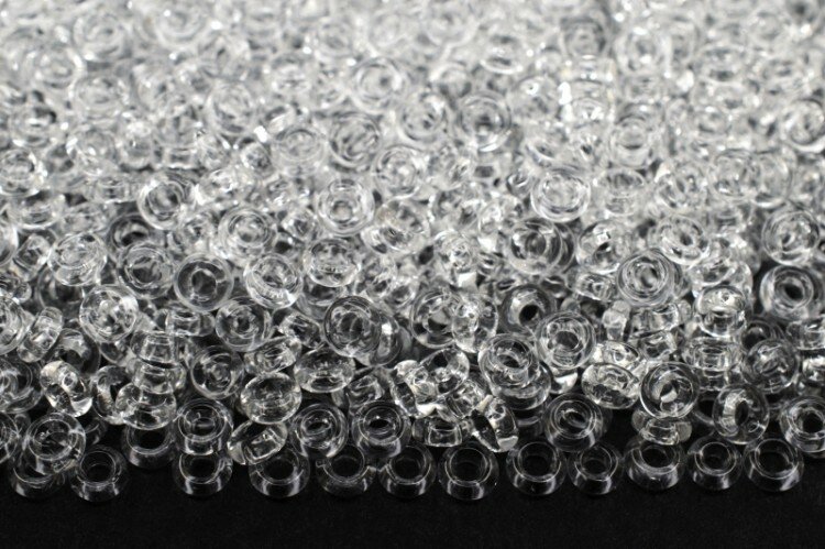Бисер японский TOHO Demi Round 8/0 #0001 хрусталь, прозрачный, 5 грамм