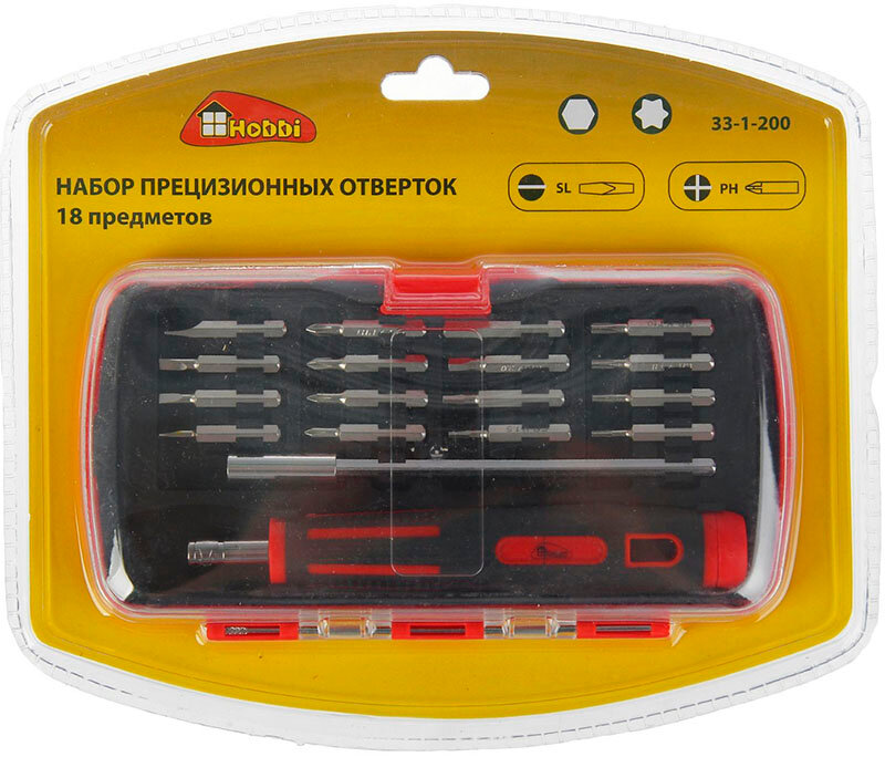 Набор отверток прецизионных РемоКолор 18 предметов 33-1-200