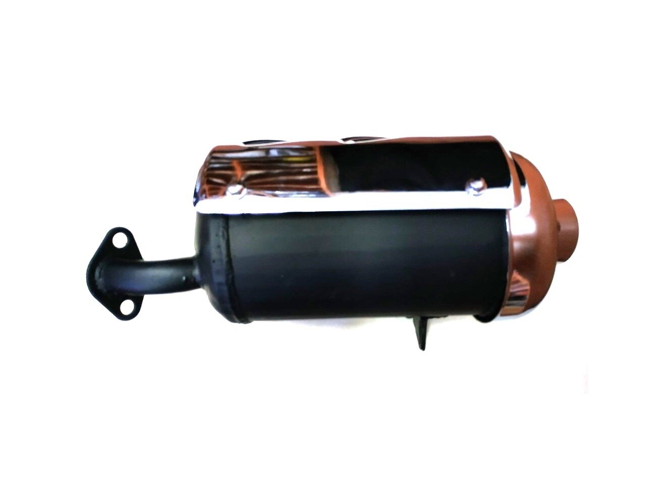 Глушитель для беногенератора, электростанции 2кВт - 3,5кВт в сборе с кожухом, цилиндрический