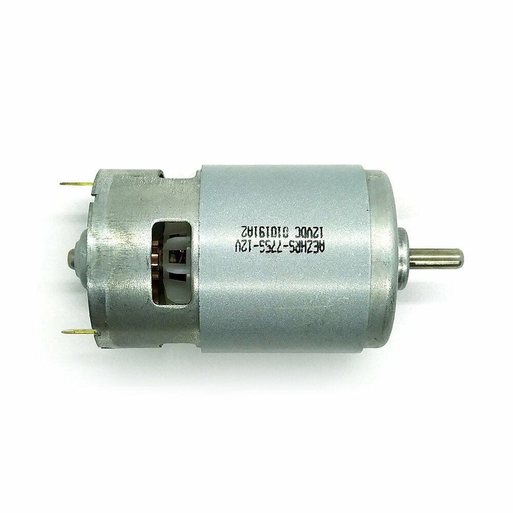 Двигатель для аккумуляторных дрелей-шуруповертов 12 В (без шестерни d вала-5мм, D корп.-45мм, L-67мм, крупный корпус)