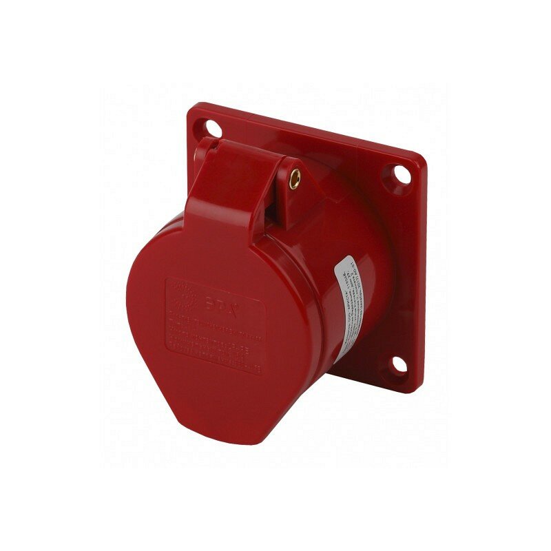 R(IN)-16-3P-PE-IP44 Розетка ЭРА R(IN)-16-3P-PE-IP44 стационарная внутренняя 414 3Р+РЕ 16А 380В IP44, цена за 1 шт