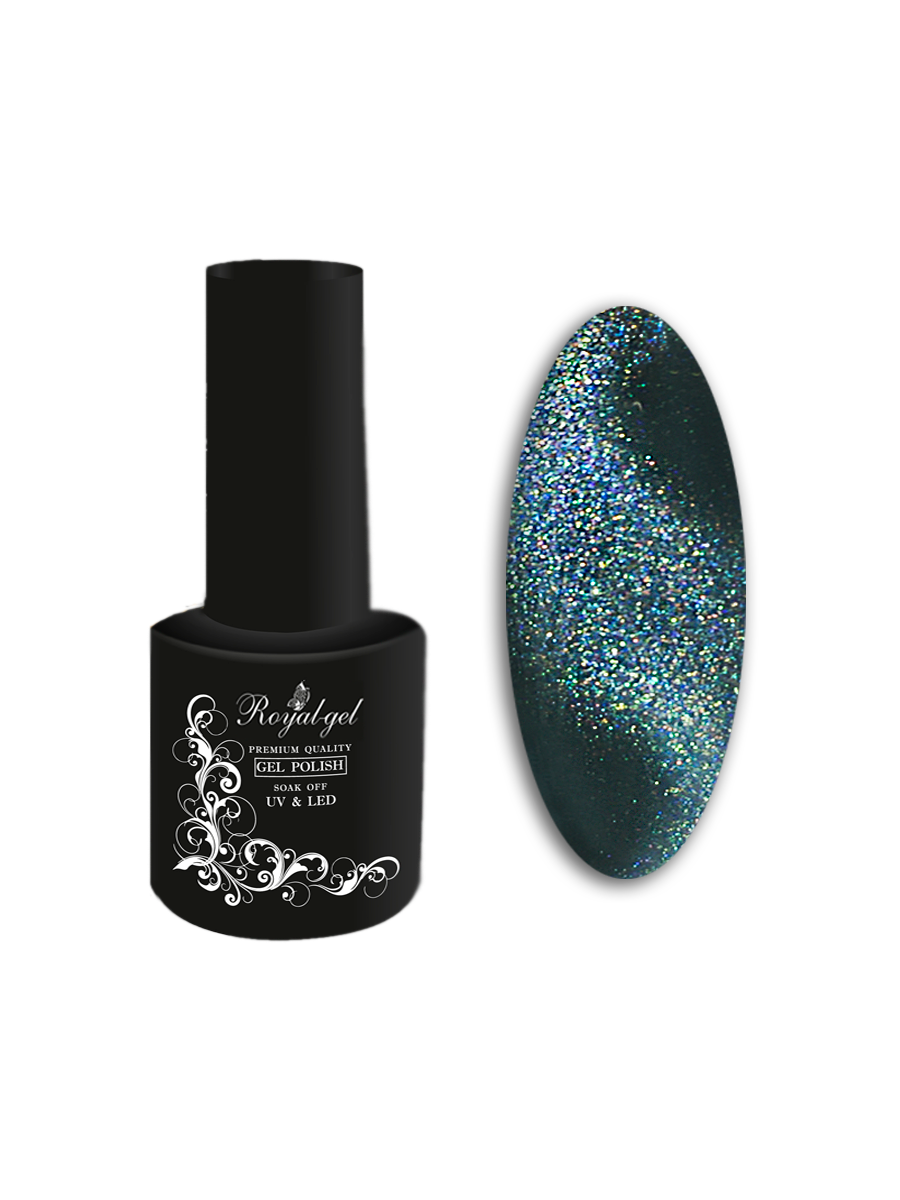 Гель лак Rоyal-gel "Голографик кошачий глаз" 5 мл. HRCER13