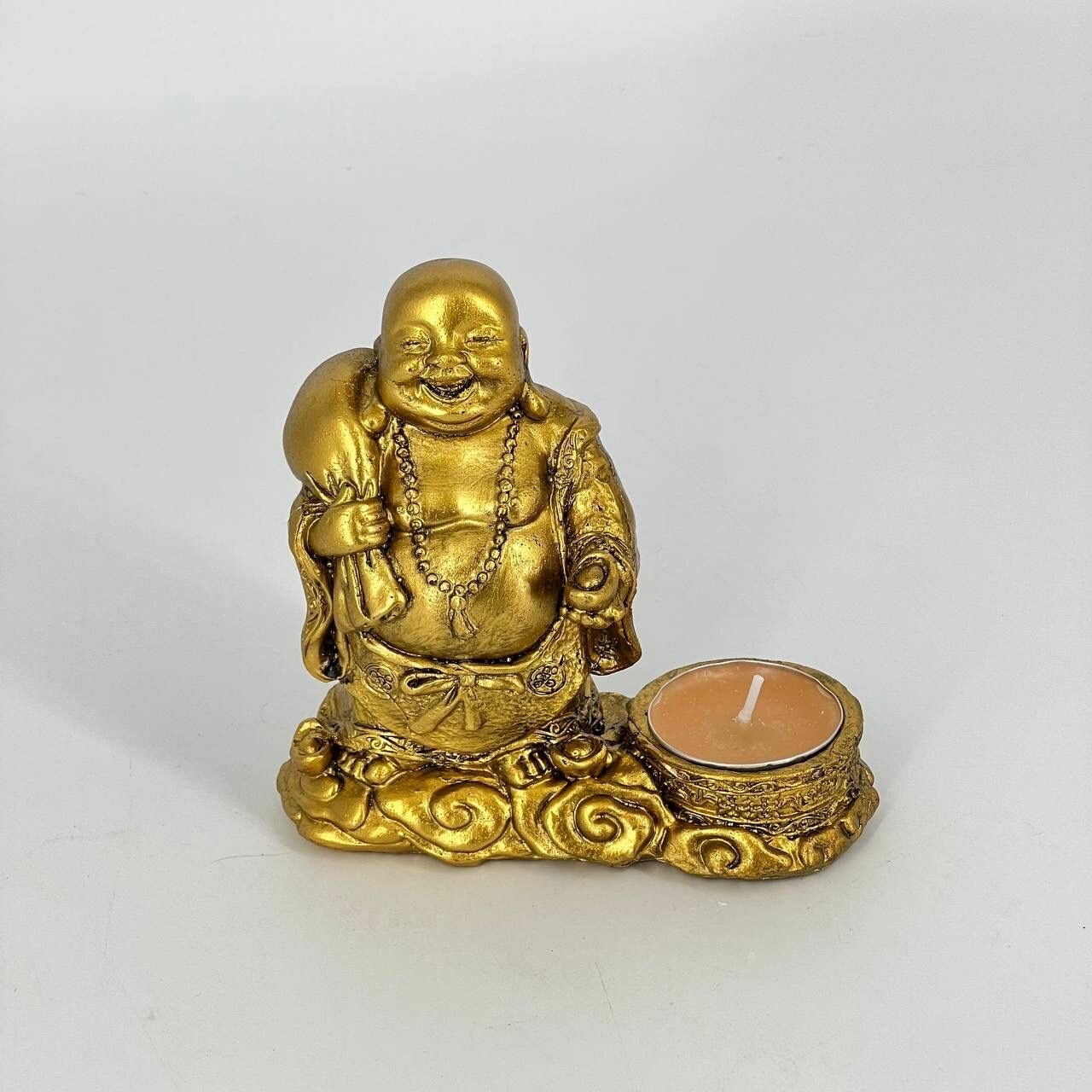 Статуэтка-подсвечник денежный Хотей