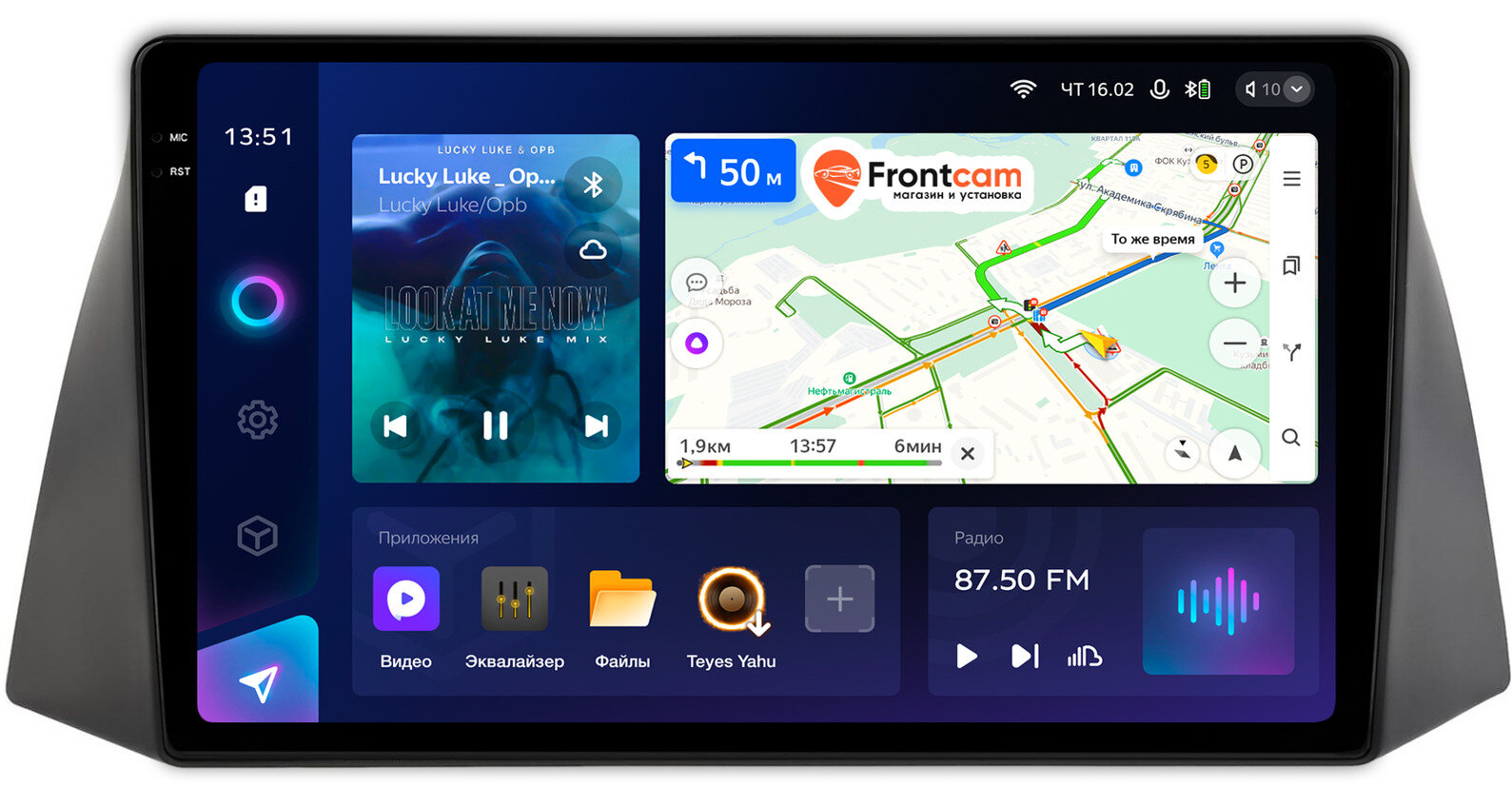 Штатная магнитола Chery Tiggo (T11) 2005-2013 Teyes CC3 2K 4/32 9.5" RM-9-1014 Android 10 (4G-SIM, DSP, QLed)