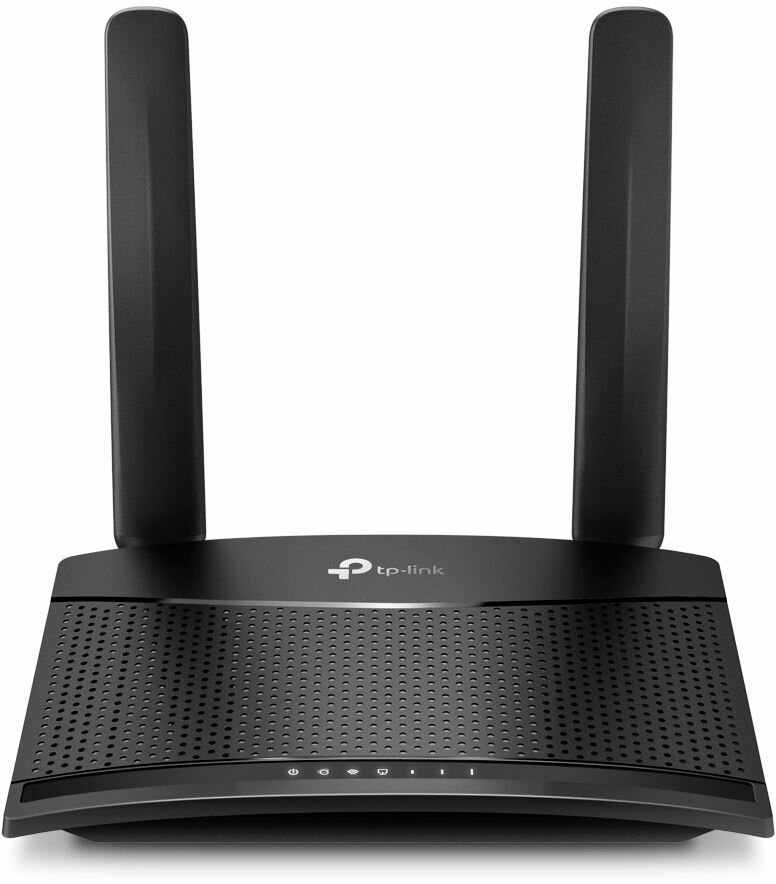 Роутер беспроводной TP-LINK N300 10/100BASE-TX/4G cat. 4, черный (TL-MR100)