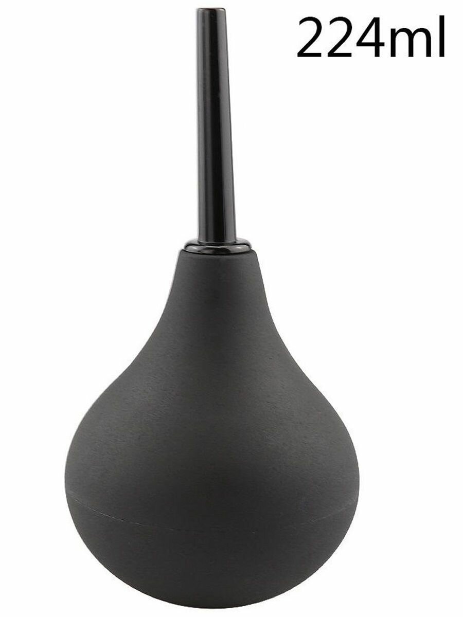Черный гигиенический анальный душ "BLACK SILICONE ANAL DOUCHE" 224мл.