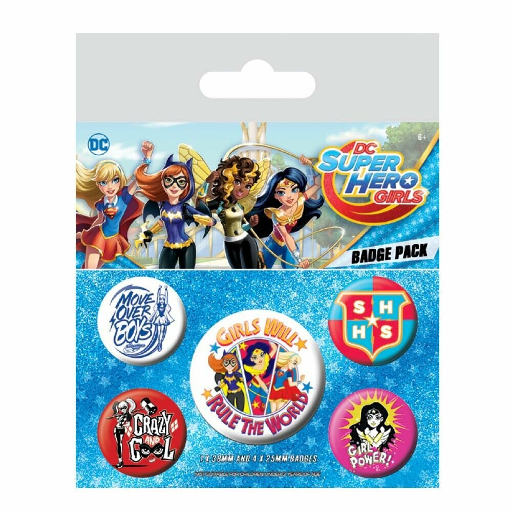 Super Hero Girls Badge Pack из комиксов DC Comics