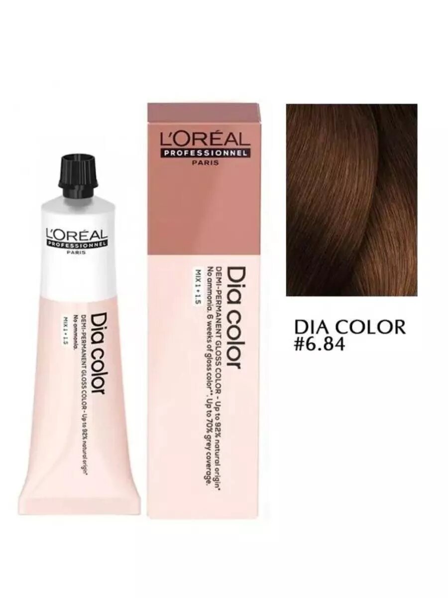 Loreal Dia Color Тон 6.84 Краска для волос без аммиака