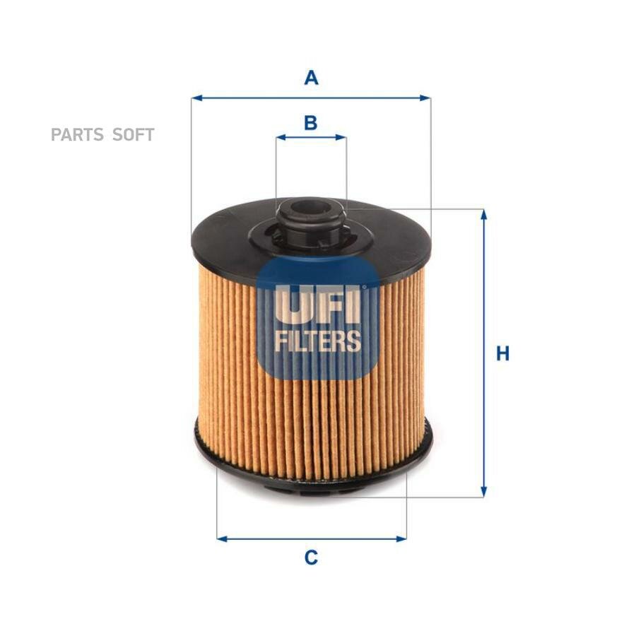Фильтр масляный UFI арт. 25.173.01
