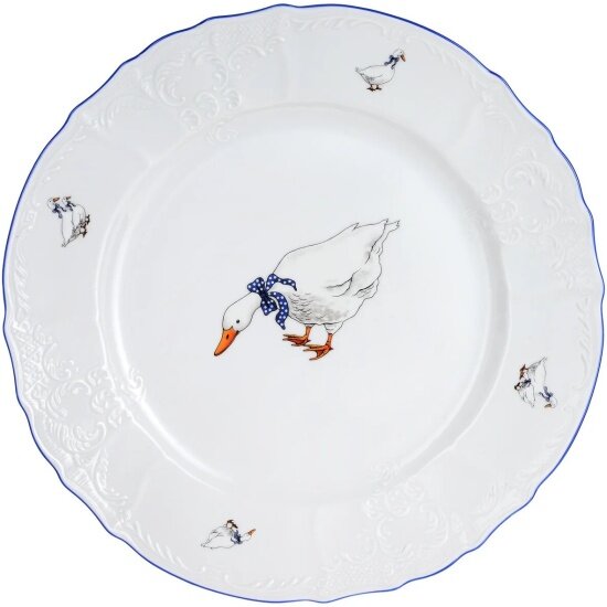 Блюдо Bernadotte "Гуси" круглое мелкое 32 см