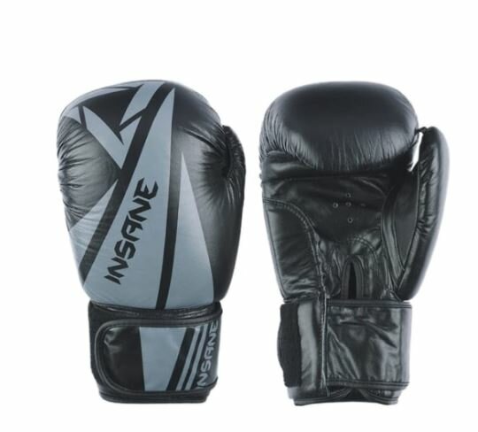 Перчатки боксерские INSANE ARES IN22-BG300, кожа, черный, 8 oz