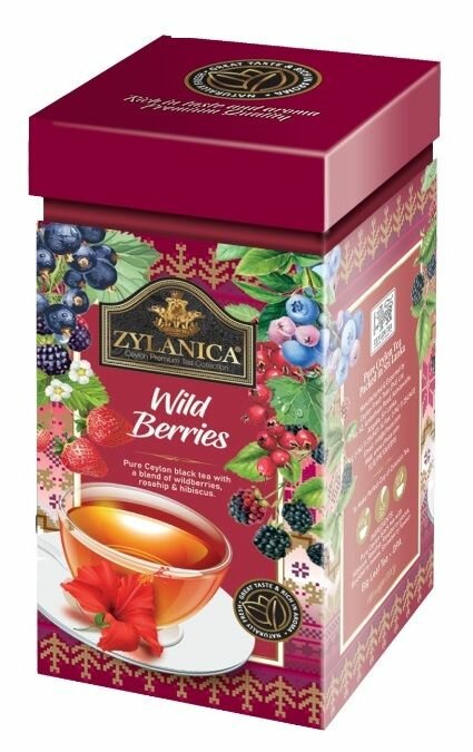 Zylanica Чай черный листовой, Ceylon Premium Collection, Wild Berries, 200 гр.