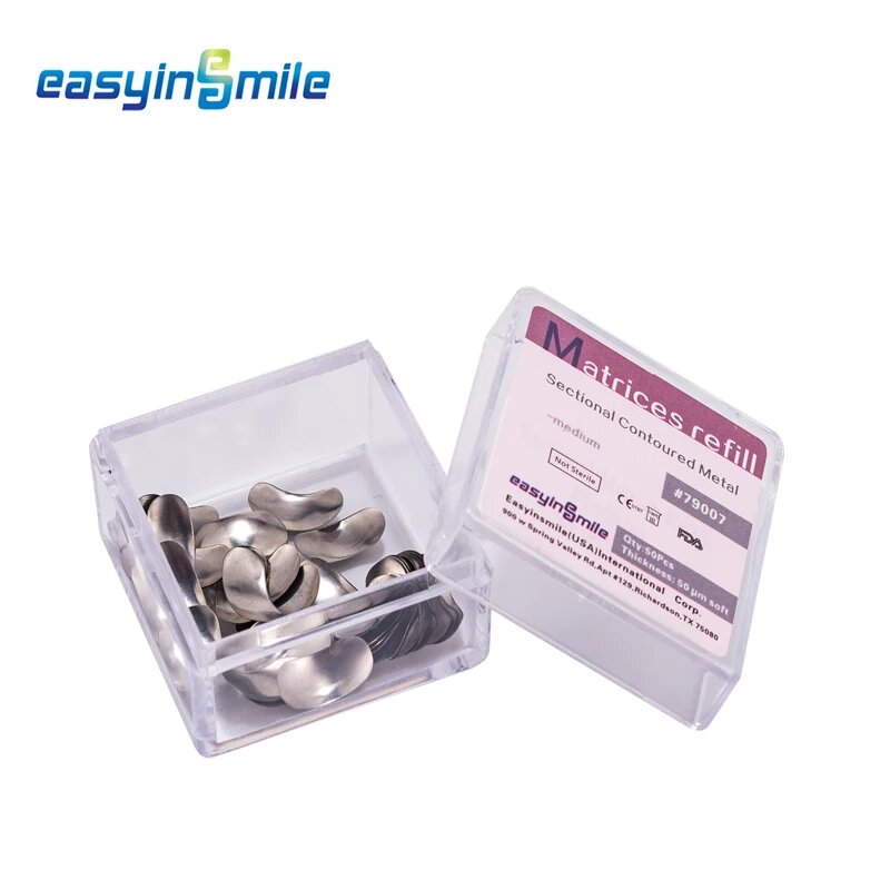 Стоматологические матричные ленты Easyinsmile, металлические, 50 шт. Medium Refill
